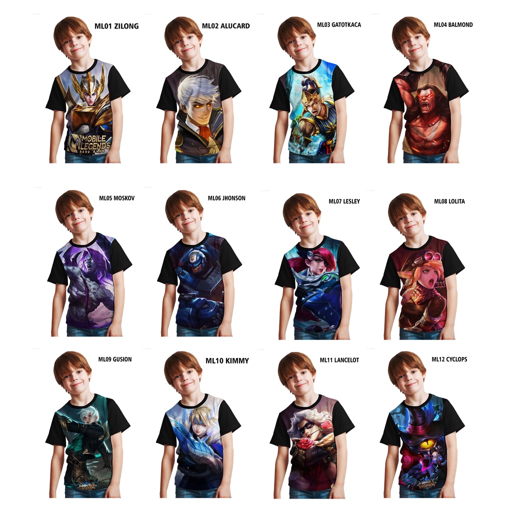 Jual BAJU KAOS MOBILE LEGENDS LEGEND TERMURAH - KAOS BAJU DISTRO GAMING ANAK MOBILE LEGEND ML 3D ...