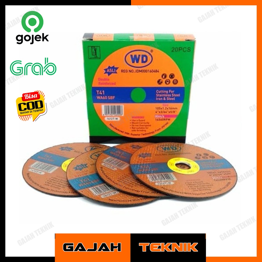 Jual Batu Potong WD 4" / Mata Gerinda Resibon Cutting Wheel | Shopee ...