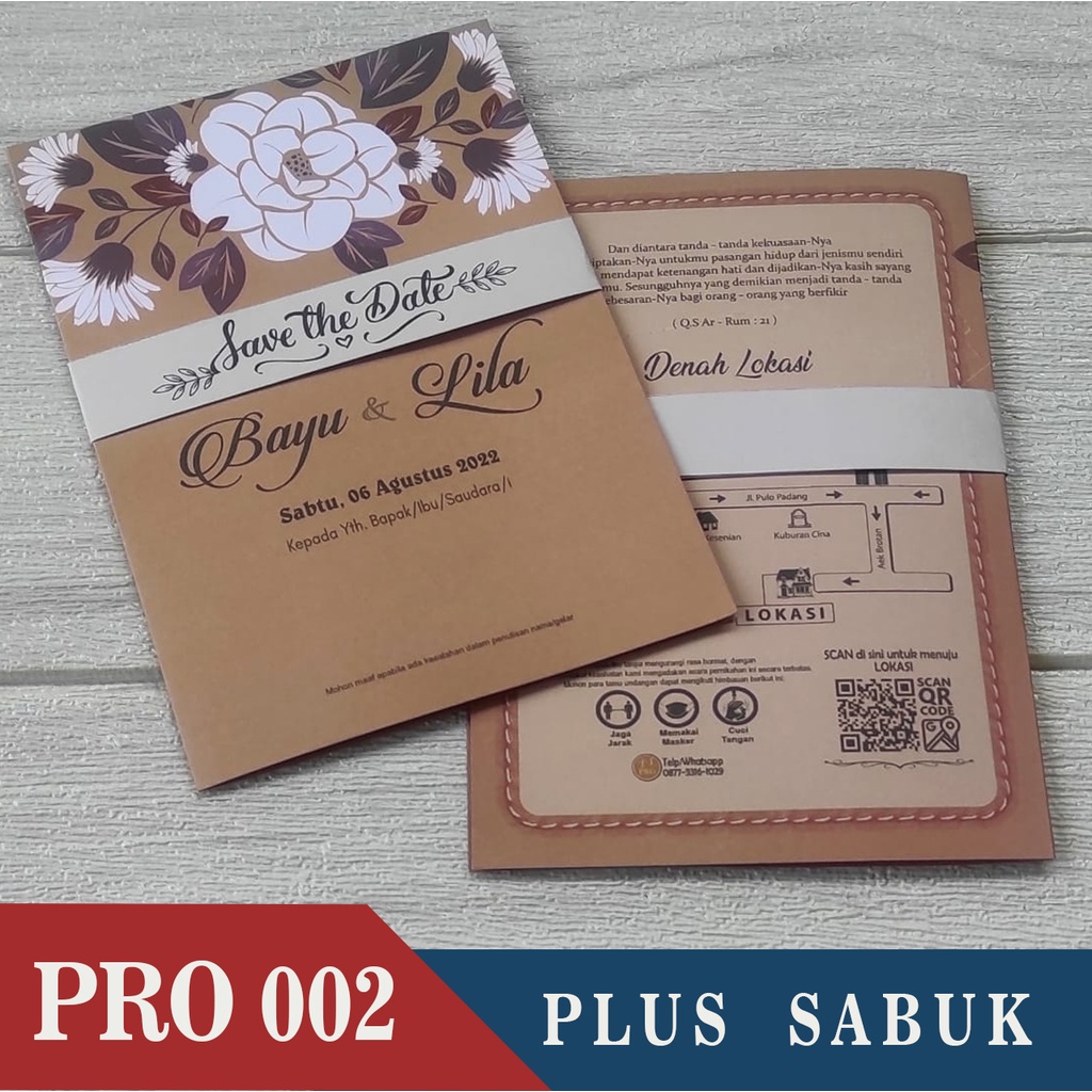 Jual (Harga Promo) PRO 002, Varian Plus Sabuk - Cetak Undangan ...