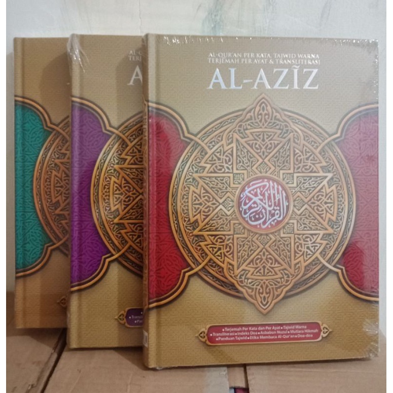 Jual New AL Qur'an AL AZIZ A4 Perkata,Tajwid warna Terjemah Per Ayat dan Transliterasi | Shopee ...
