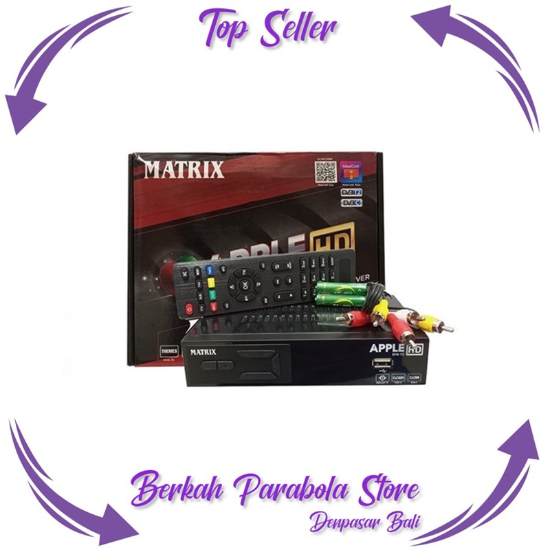 Jual Matrix Apple Red HD STB DVB-T2 Bisa Youtube Set Top Box TV Digital ...