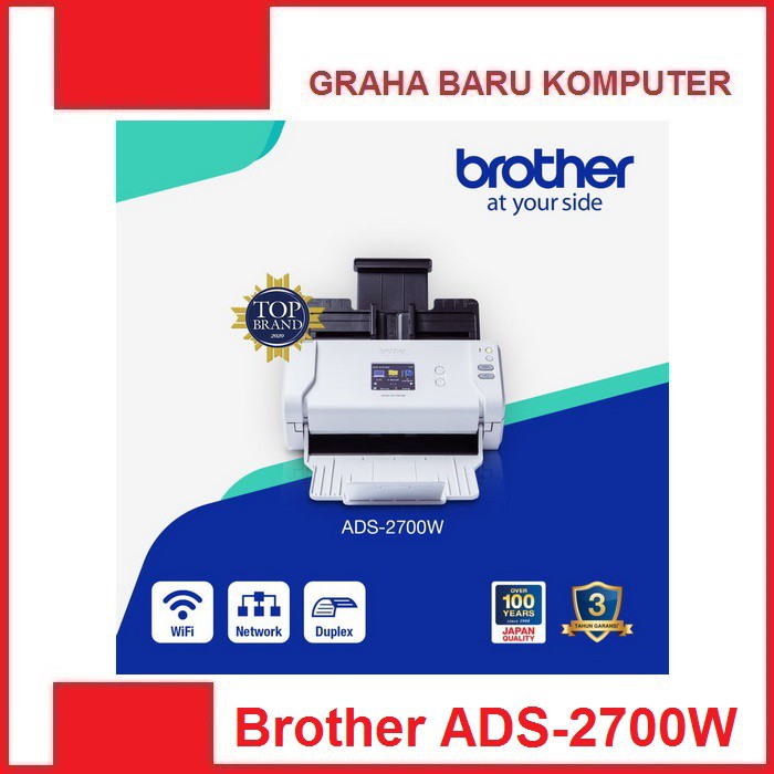 Jual Brother ADS-2700W Duplex Desktop Document Scanner Mesin Scan ...
