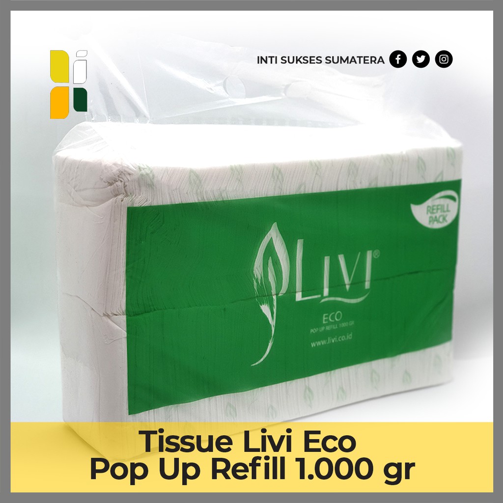 Jual TISSUE ,TISU LIVI ECO POP UP REFILL 1.000 GRAM | Shopee Indonesia