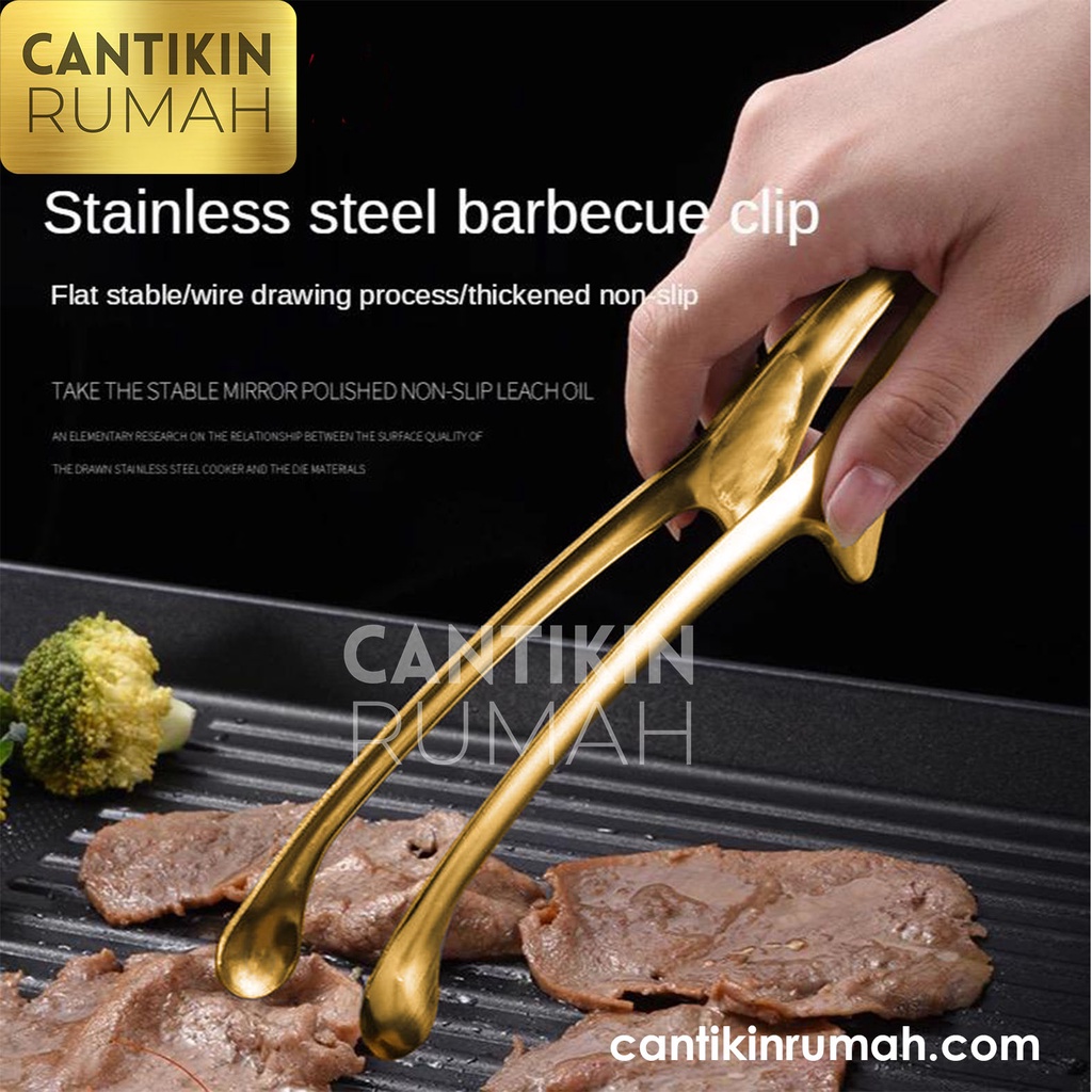 Jual CAPITAN DAGING KOREAN BBQ ROUND HEAD STAINLESS EMAS GOLD FOOD ...