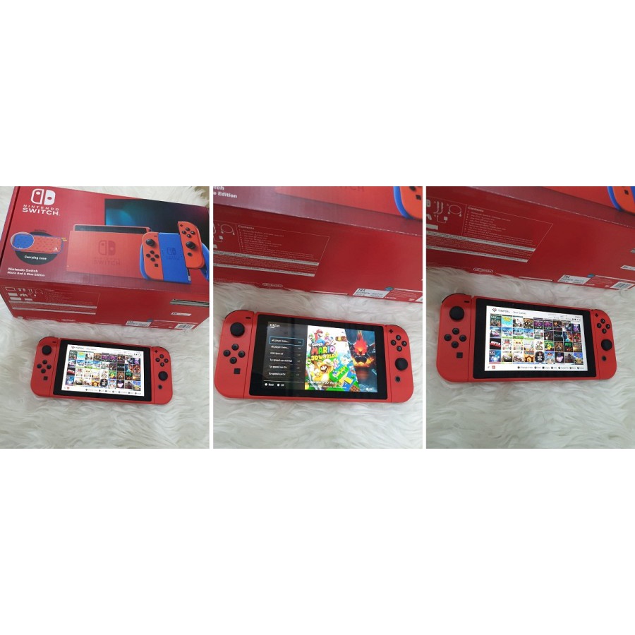 Jual Nintendo Switch V2 Cfw New Console Mario Red & Blue / Console ...