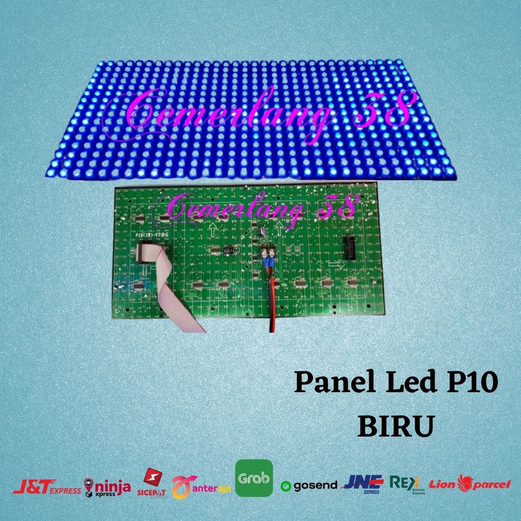 Jual Module / Modul / Panel Led P10 Running Text Semi Outdoor Biru ...