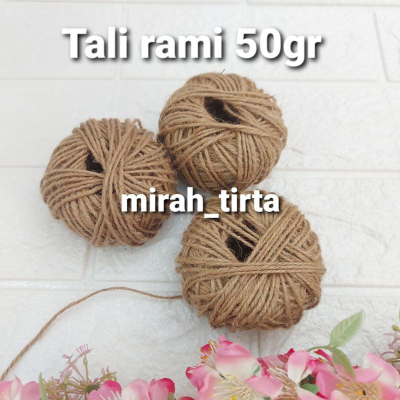 Jual Tali rami 50 gr. Tali buket bunga . tali kerajinan tangan | Shopee ...