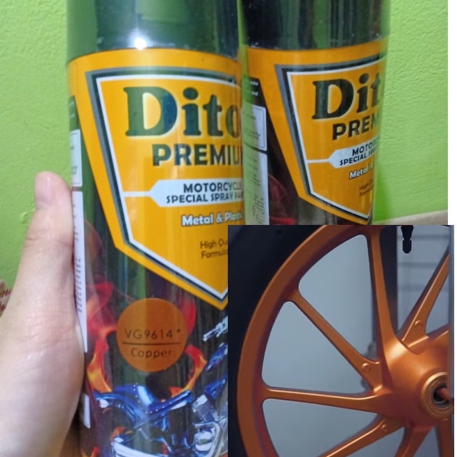Jual Pilok Pilox Cat Semprot DITON Premium Warna Tembaga VG9614* COPPER ...