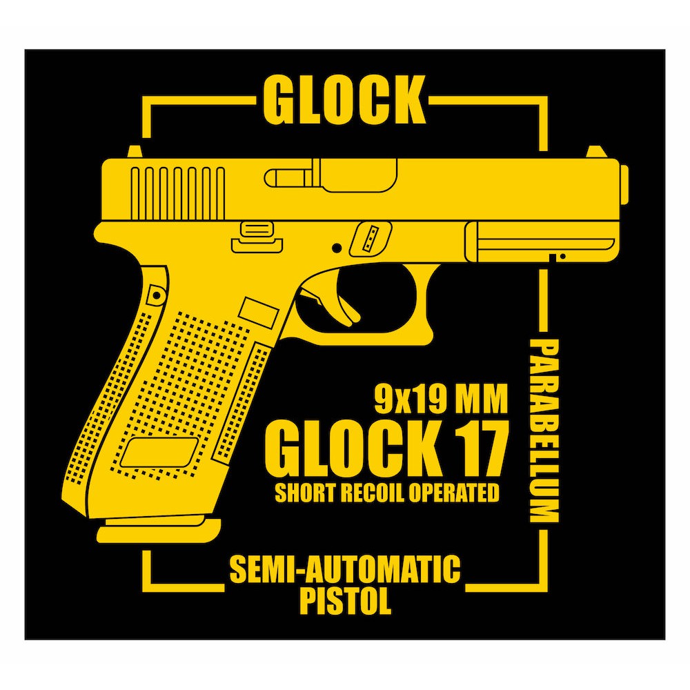 Jual Glock 17 Semi Automatic Cutting Sticker | Shopee Indonesia