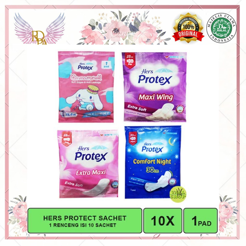 Jual Hers Protex Pembalut Wanita Kemasan Sachet Harga Satuan. Softex ...
