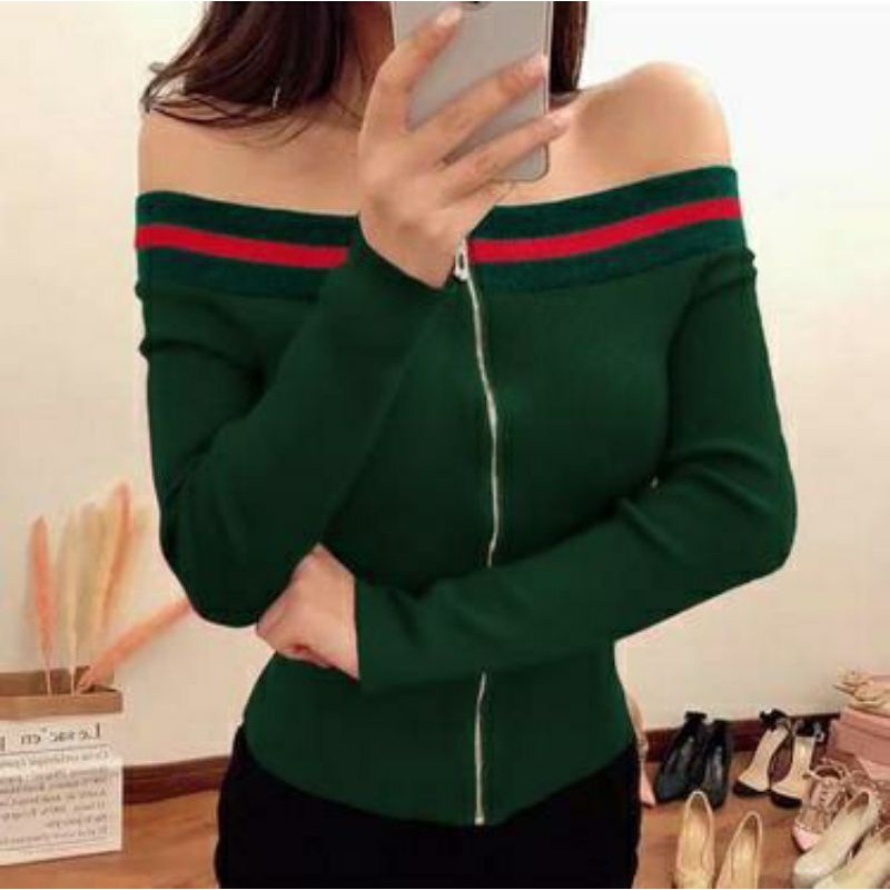 Jual VICTORY - (COD) Sabrina Guc*i Zipper Import | Shopee Indonesia