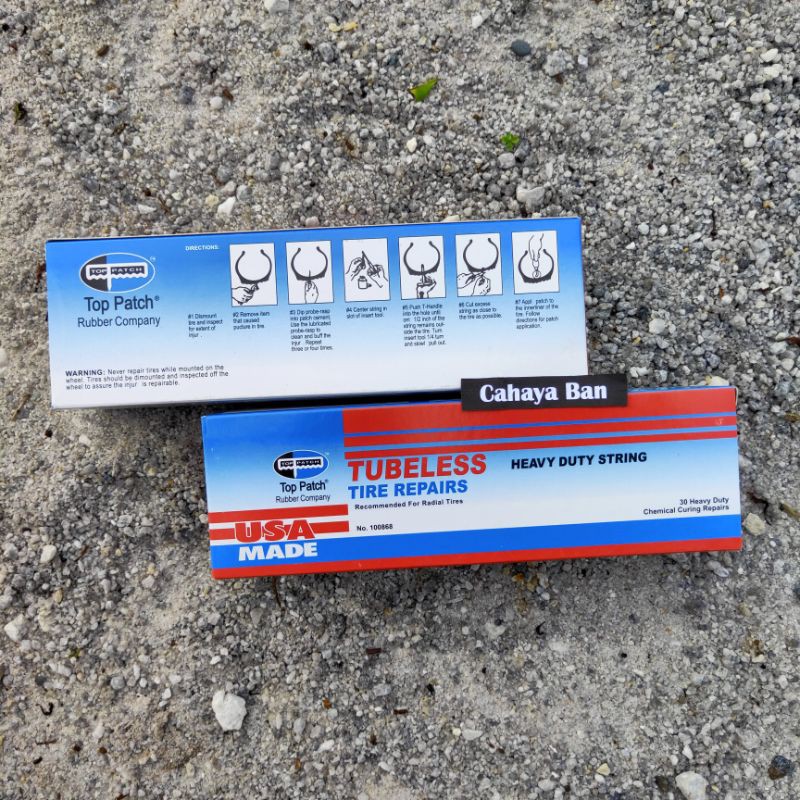 Jual Karet cacing tambal ban tubeless Top Patch USA | Shopee Indonesia