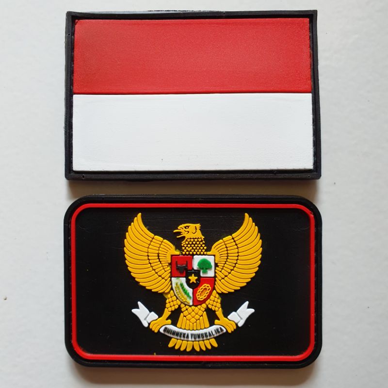 Jual patch rubber logo garuda plus bendera indonesia - rubber patch ...