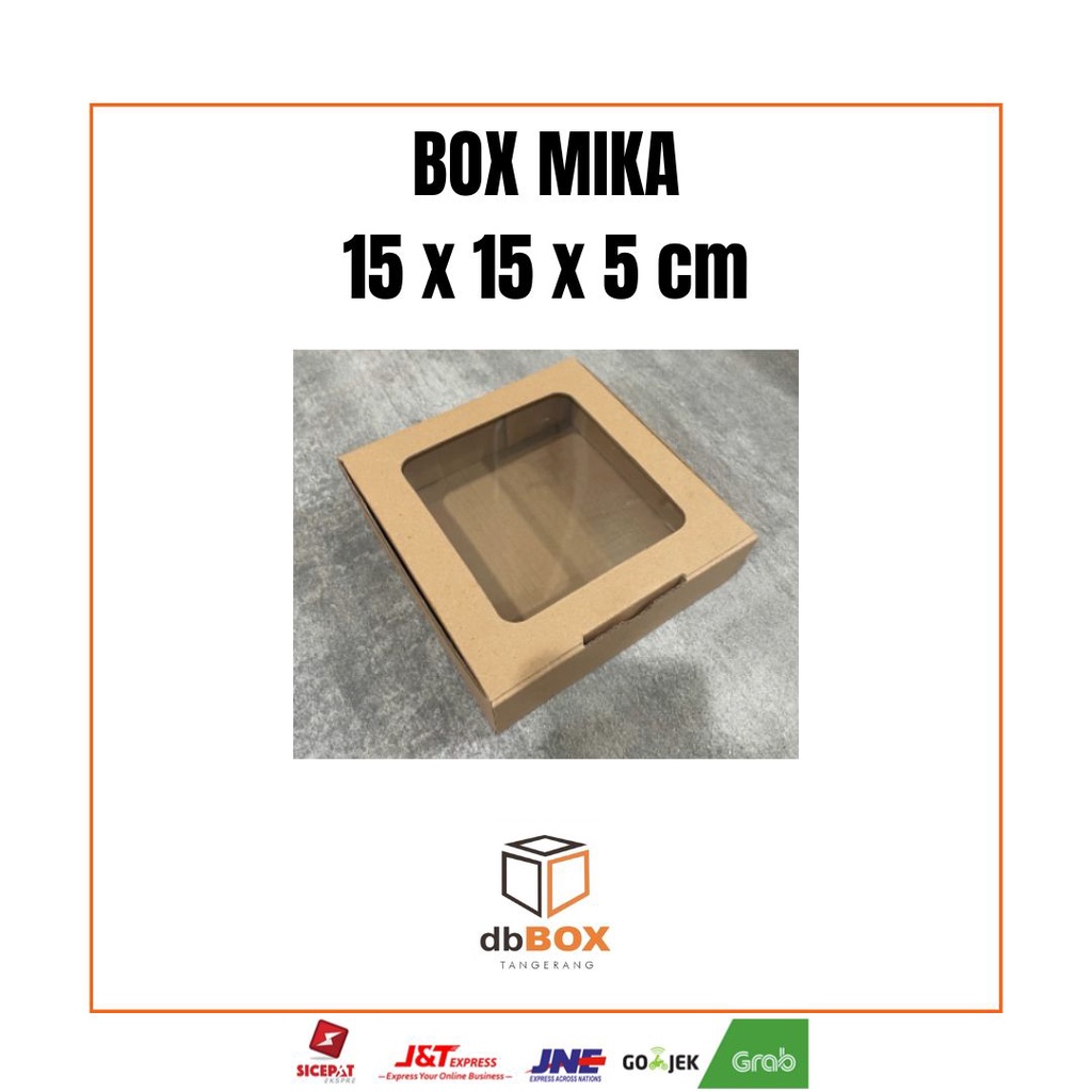 Jual BOX MIKA 15x15x5 cm | Box Die Cut & Easy Usage | Box Kue Bolu ...