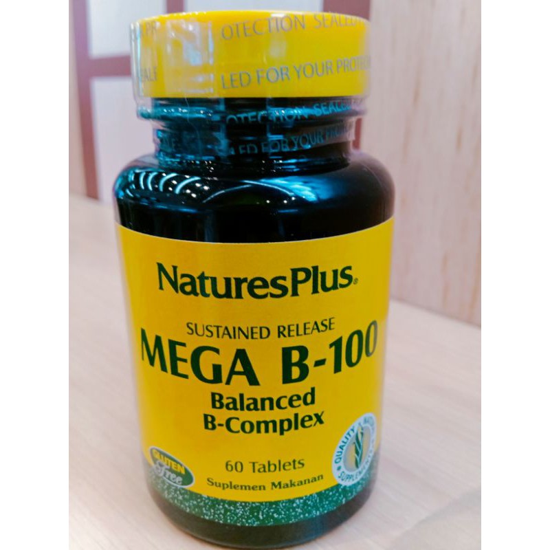 Jual NATURE'S PLUS MEGA B-100 SUSTAINED RELEASE 60 TABLET | Shopee ...
