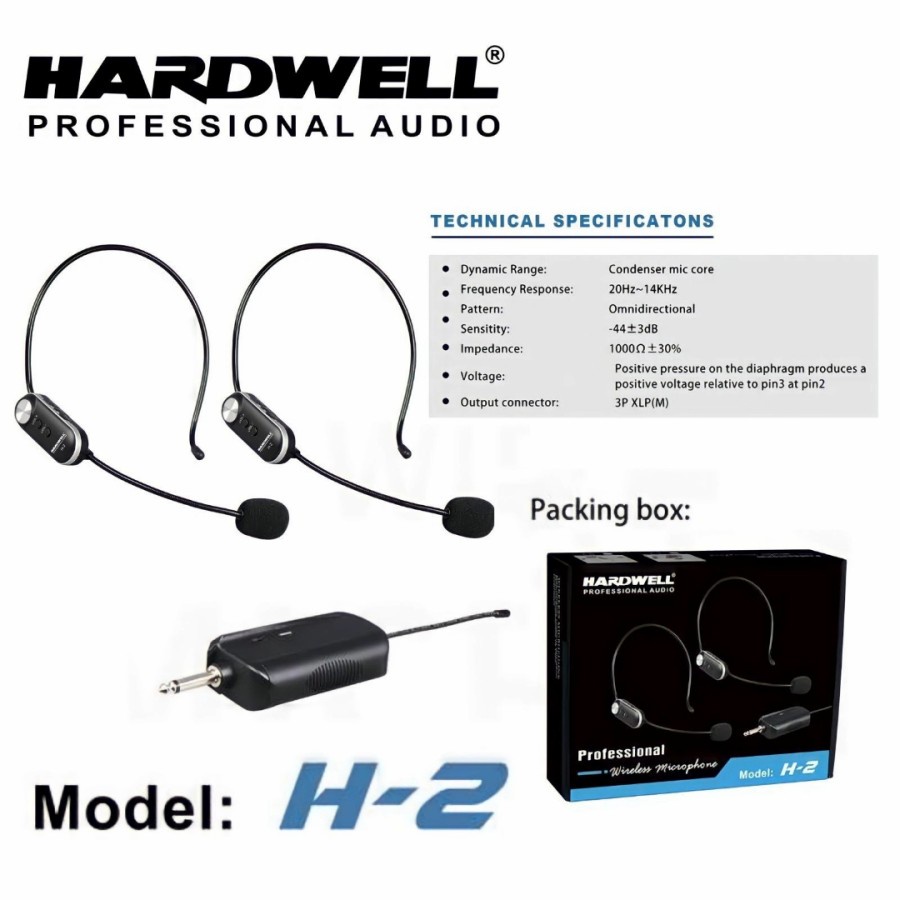 Jual Mic wireless Microphone Hardwell H2 / C2 Original | Shopee Indonesia