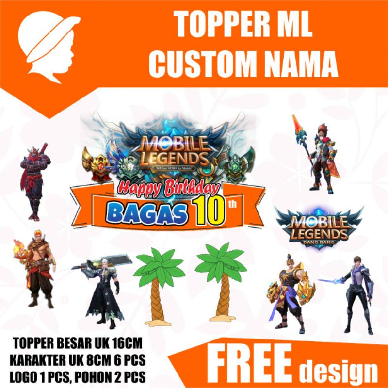 Jual TOPPER MOBILE LEGEND CUSTOM NAMA+FOTO | Shopee Indonesia
