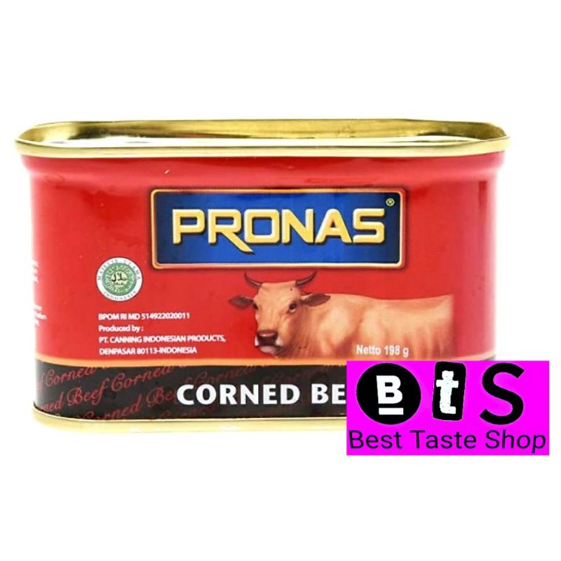 Jual Pronas Kornet Corned Beef 198gr Kornet daging sapi kaleng | Shopee ...