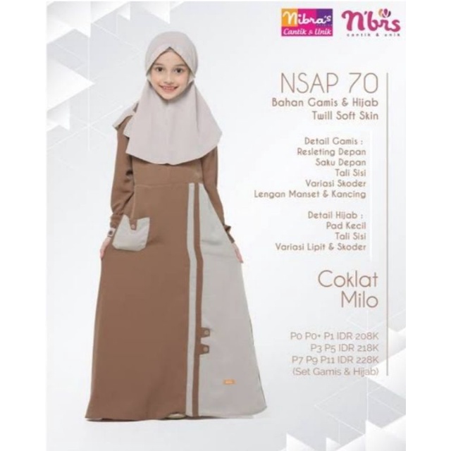 Jual GAMIS ANAK NIBRAS NSA 70 BUSANA MUSLIM GAMIS ANAK NIBRAS ORIGINAL ...