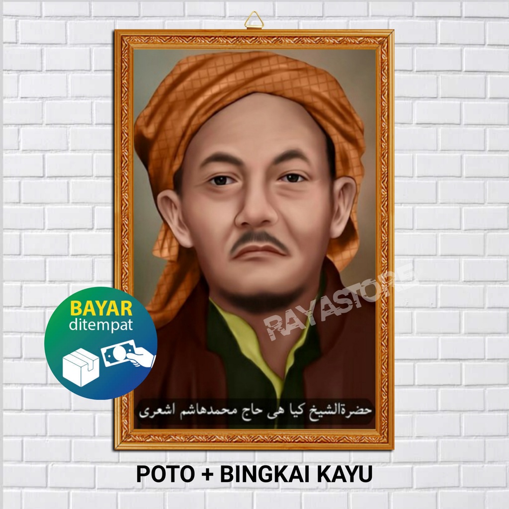 Jual POSTER POTO + BINGKAI KH HASYIM ASY'ARI / POSTER KH HASYIM ASY'ARI ...