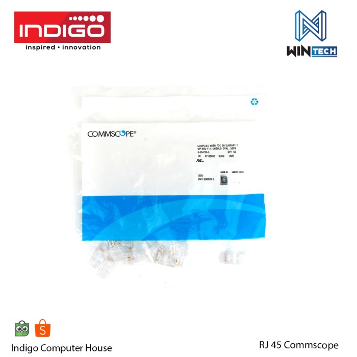 Jual RJ45 AMP Commscope 1 Pack isi 50 pcs | Shopee Indonesia