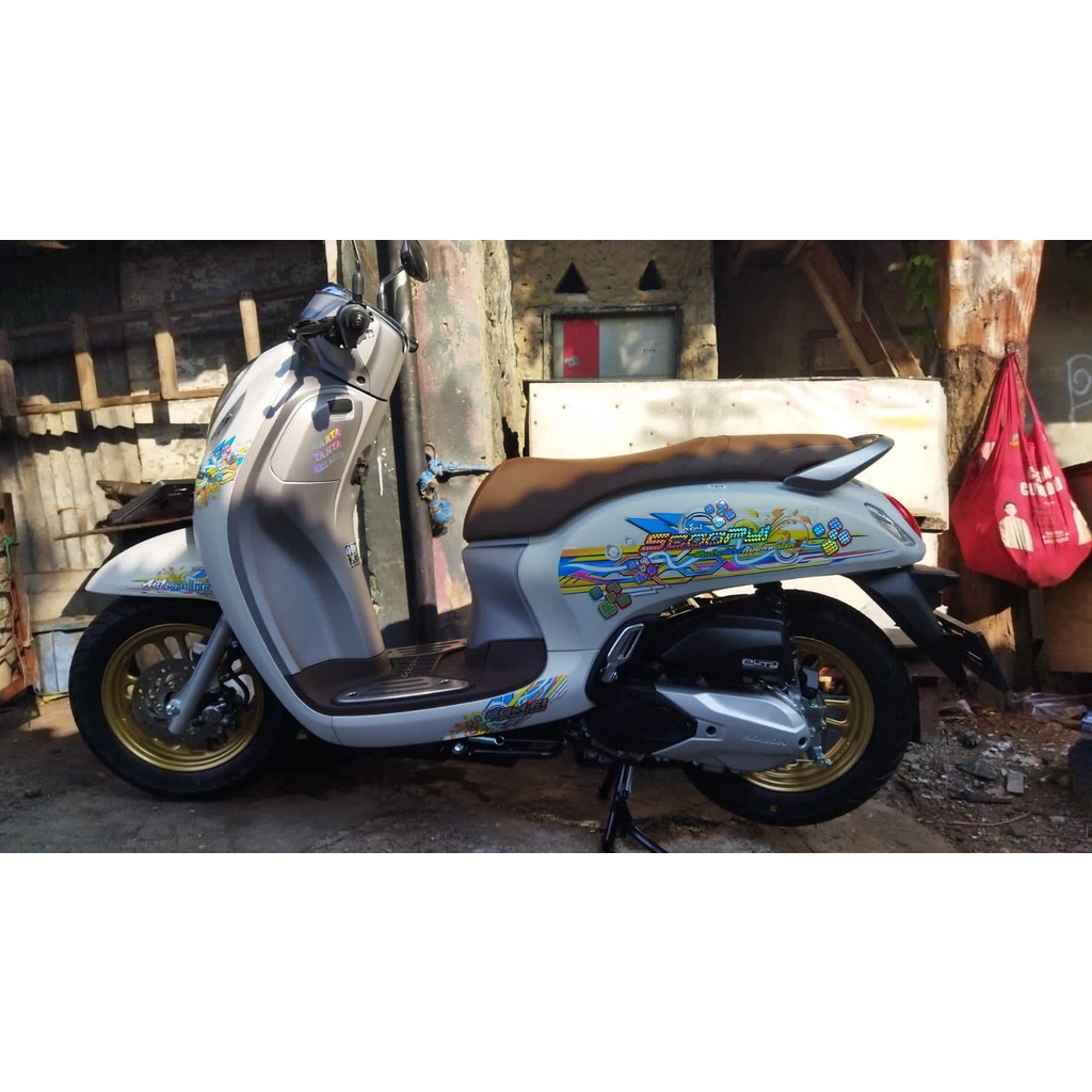 Jual STRIPING VARIASI SCOOPY 2021 PRESTIGE TRANSPARAN HOLOGRAM TRALALA ...