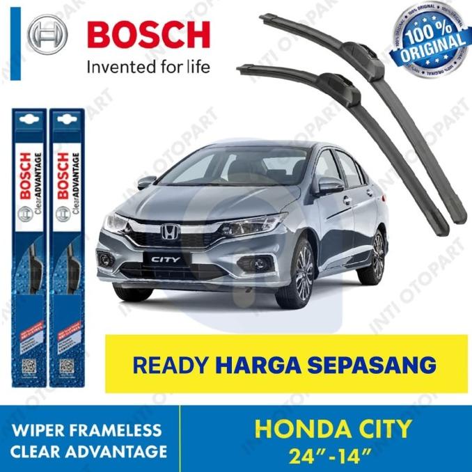 Jual Wiper Blade Frameless Honda City BOSCH ukuran 24 dan 14 inch | Shopee Indonesia