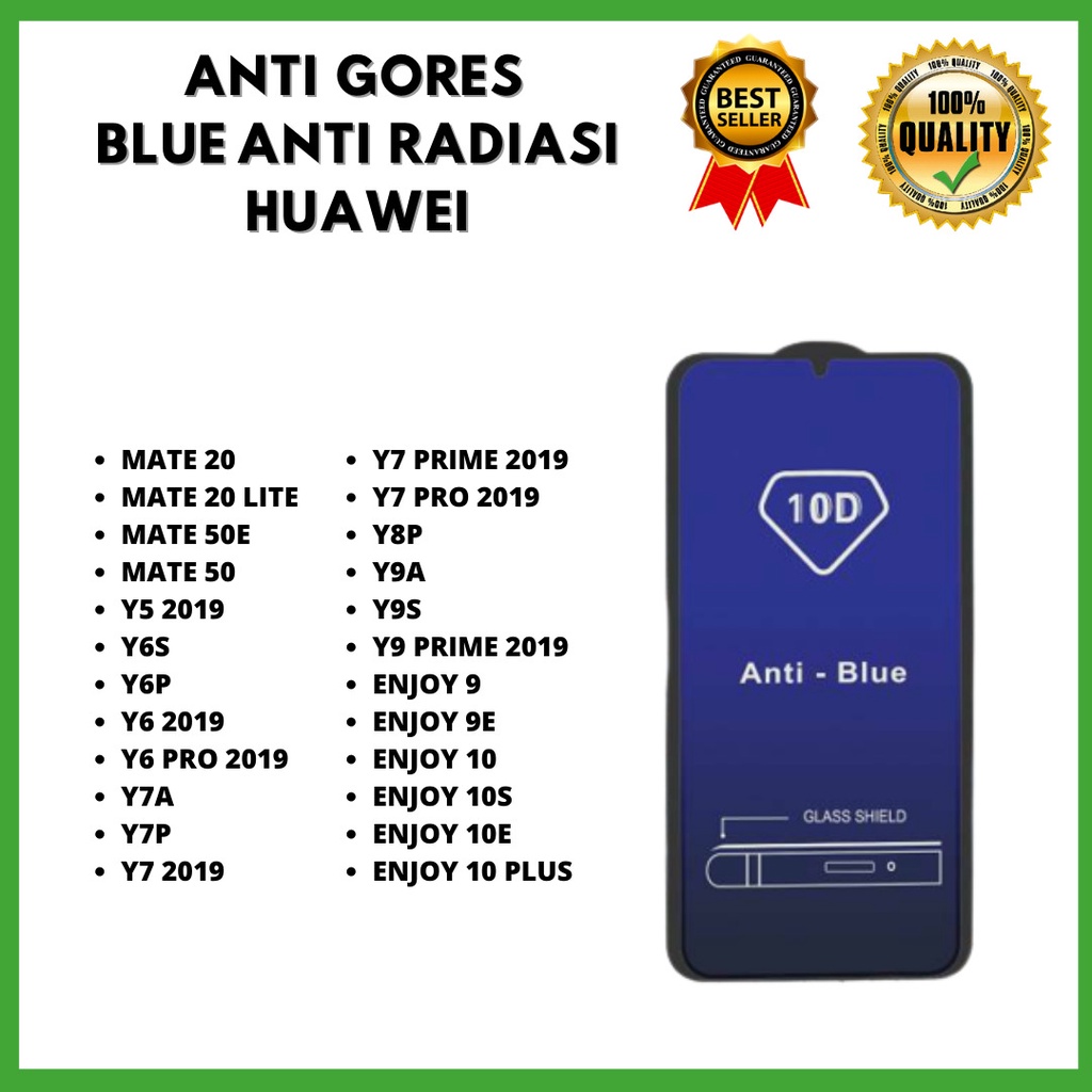 Jual TEMPERED GLASS ANTI BLUE HUAWEI MATE 20-MATE 20 LITE-MATE 50E-MATE ...