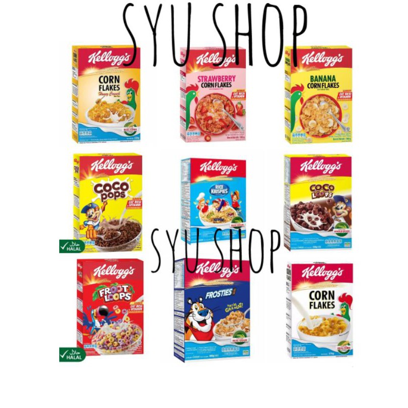 Jual kelloggs froot coco loops pops rice krispies corn flakes banana ...