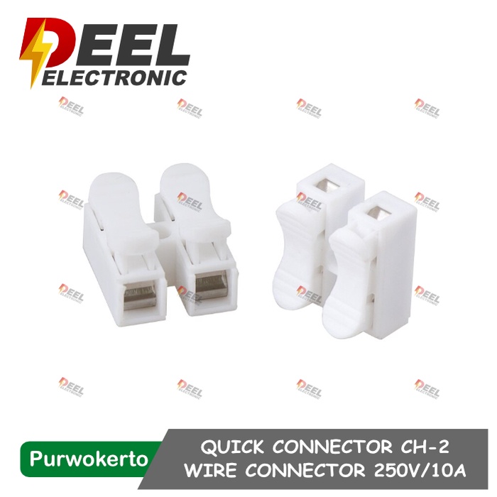 Jual QUICK CONNECTOR CH-2 WIRE CONNECTOR 250V/10A SAMBUNGAN KABEL ...