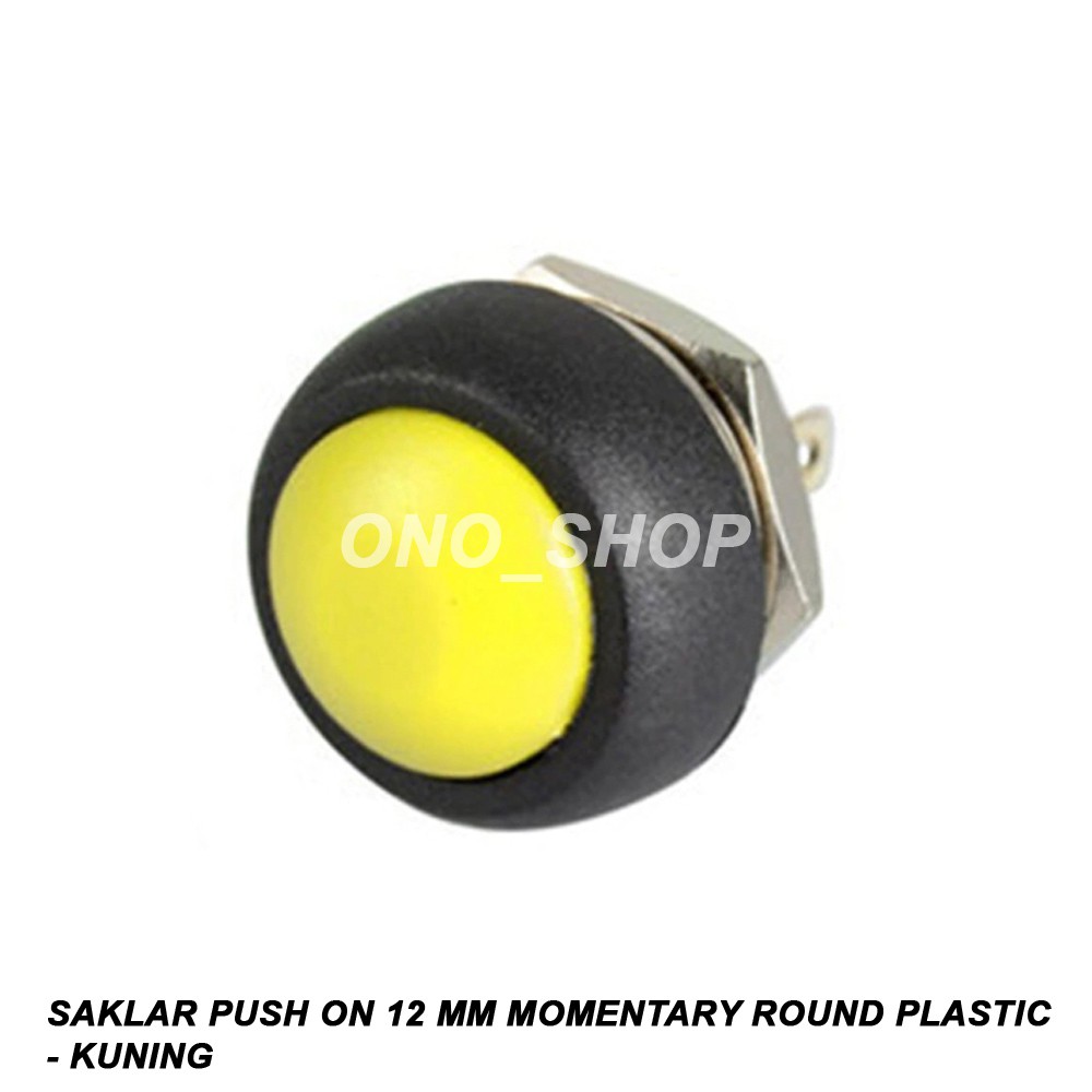 Jual Saklar Push On 12 mm Momentary Round Plastic - Kuning | Shopee ...
