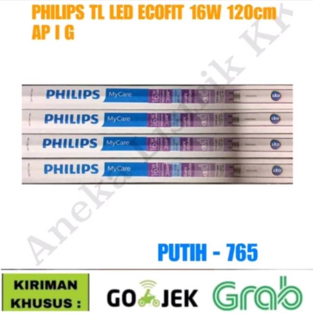 Jual PHILIPS LED TUBE ECOFIT 16W 1200mm 765 T8 TL LED 16 Watt 120cm | Shopee Indonesia