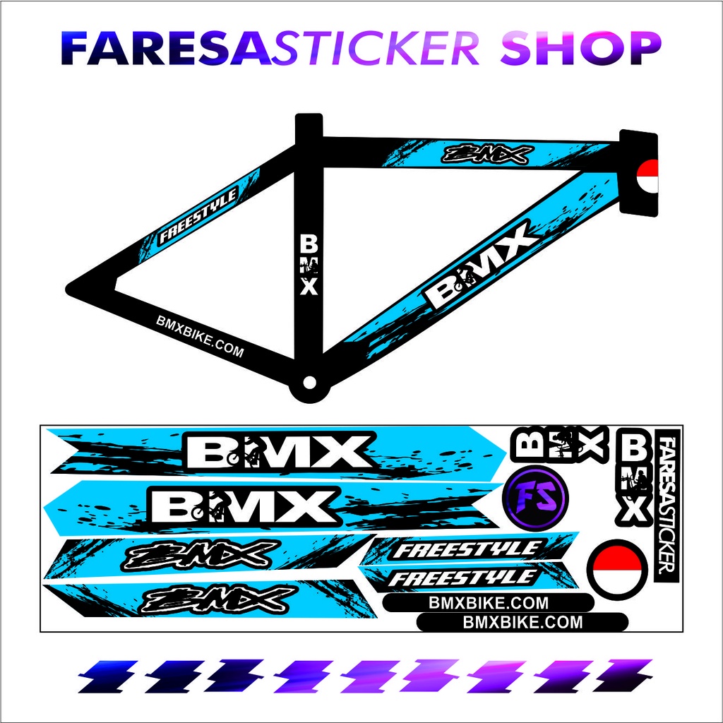 Jual (COD) STICKER DECAL SEPEDA BMX BIKE VIRAL BIRU | Shopee Indonesia