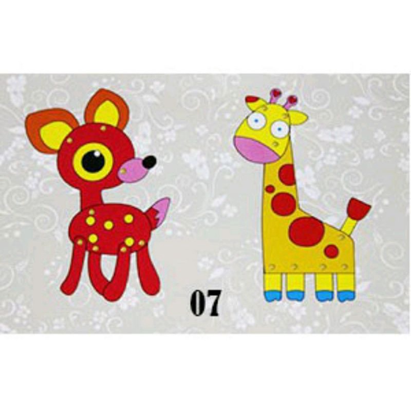 Jual Mainan edukasi membuat wayang bentuk binatang animal hewan ...