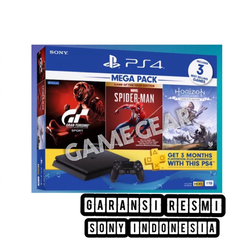 Jual PS4 SLIM 1TB BUNDLE MEGAPACK | Shopee Indonesia