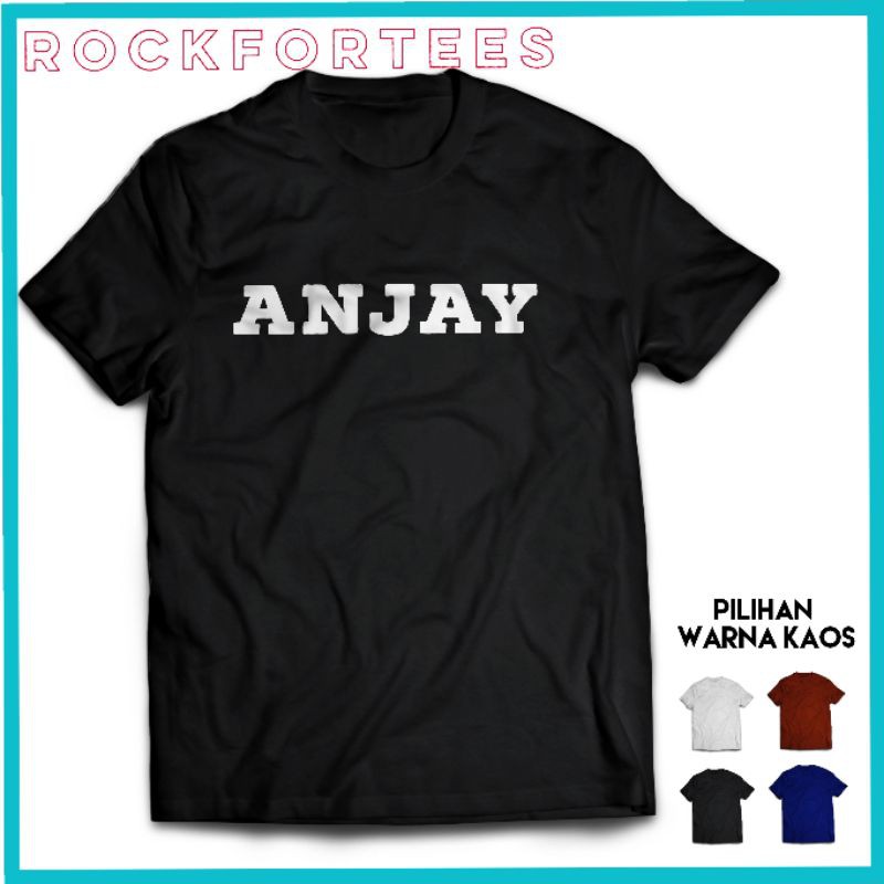 Jual kaos kata kata anjay, baju distro pakaian cowok cewek murah ...