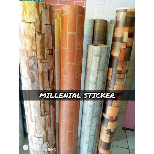 Jual stiker motif batu alam/ stikcker lantai motif batu/ wallsticker ...