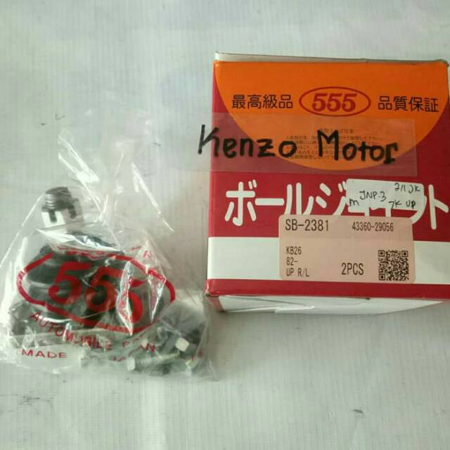 Jual BALL JOINT ATAS KIJANG 5K SUPER 7K KAPSUL SB-2381 555 JEPANG ASLI ...
