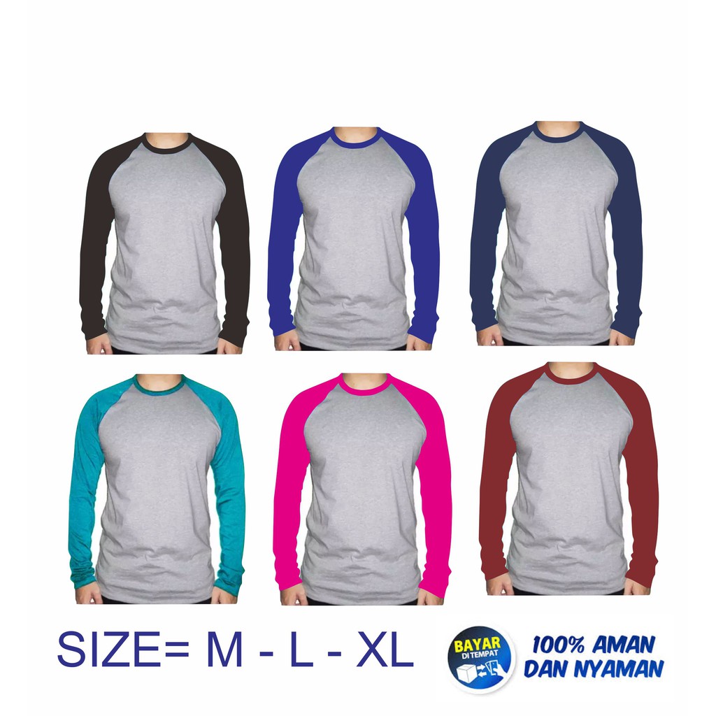 Jual KAOS OBLONG POLOS PRIA LENGAN PANJANG | Shopee Indonesia