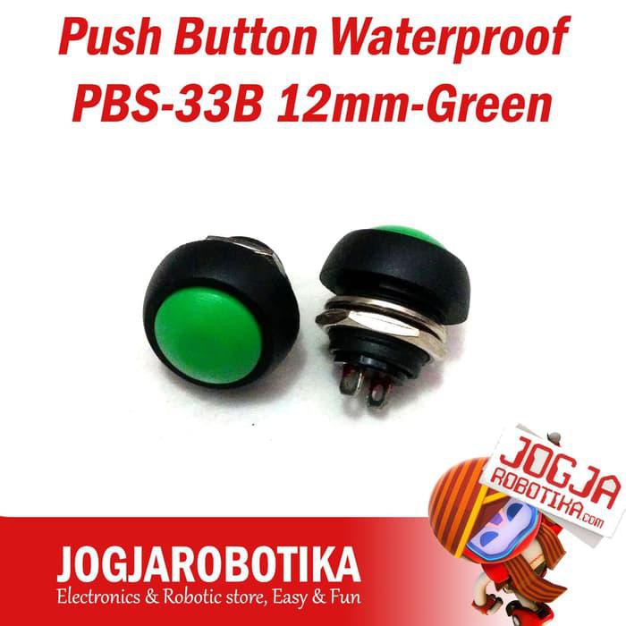 Jual Push Button Waterproof PBS 33B 12mm Green | Shopee Indonesia