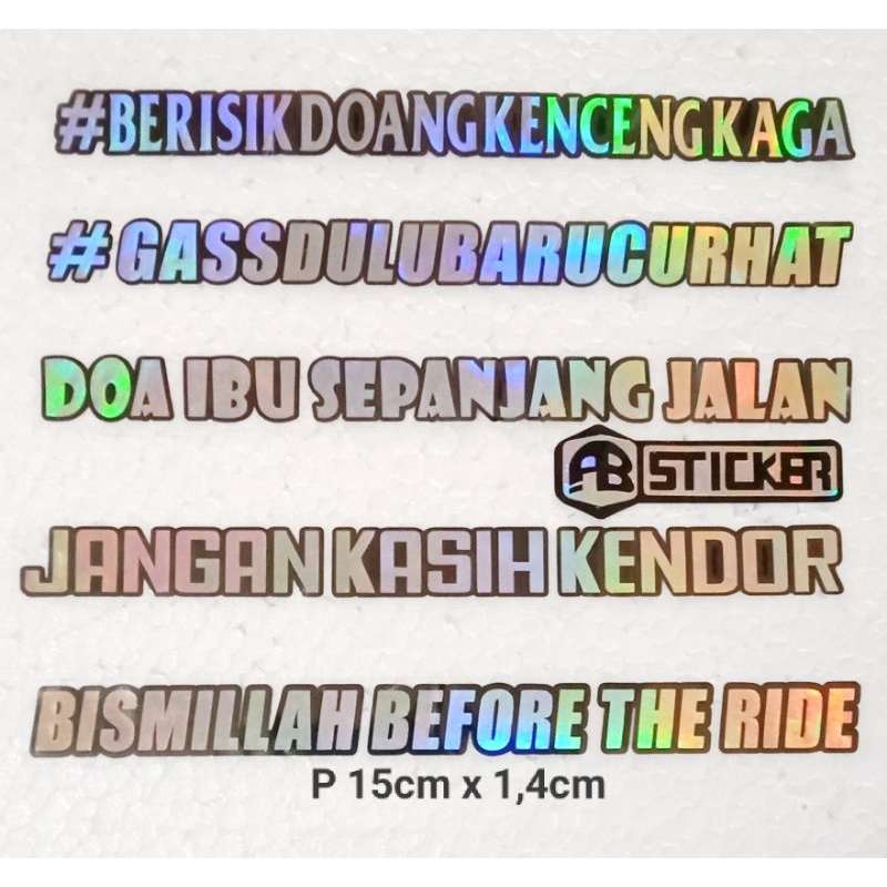 Jual STICKER KATA-KATA STICKER VISOR HELM CUTTING STICKER MOTOR ...