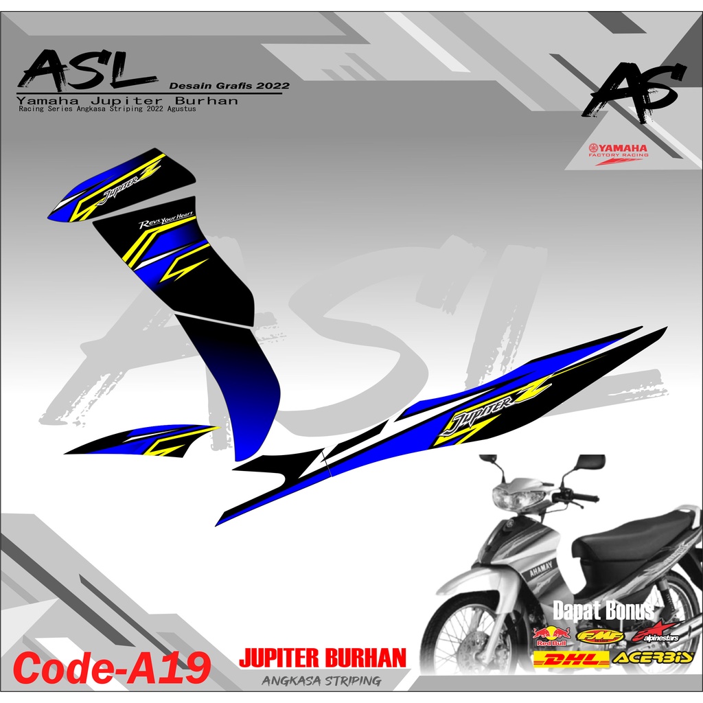 Jual CODE A19 STICKER STRIPING JUPITER BURHAN - Stiker Variasi List ...