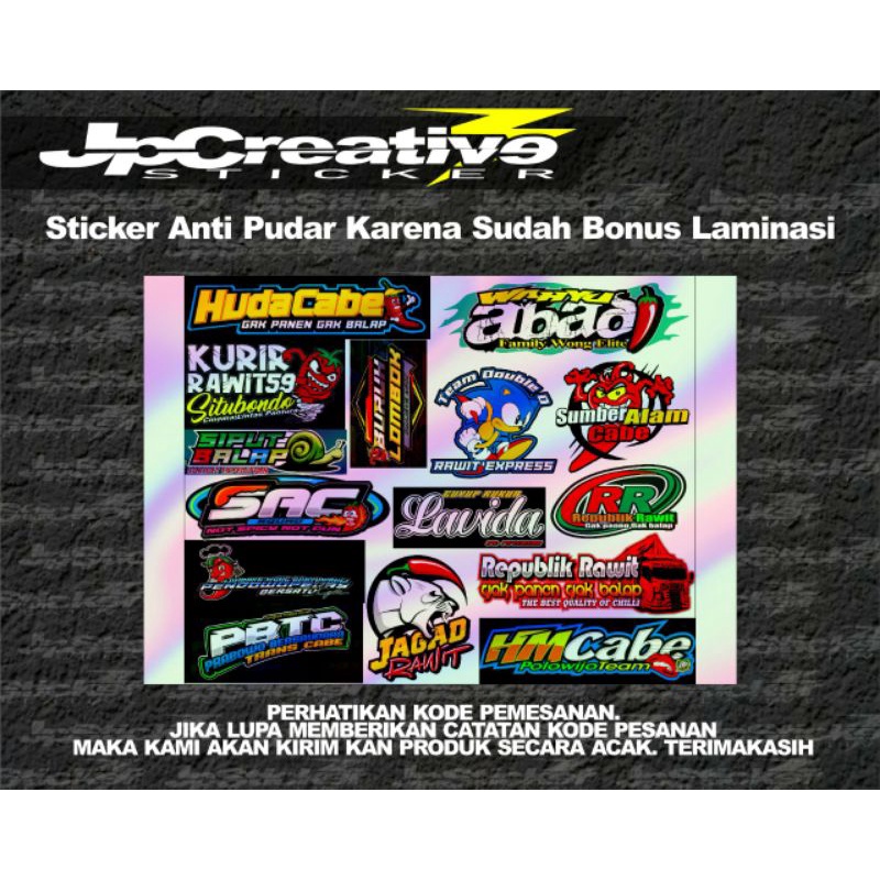 Jual sticker logo expedisi cabe (printing) | Shopee Indonesia