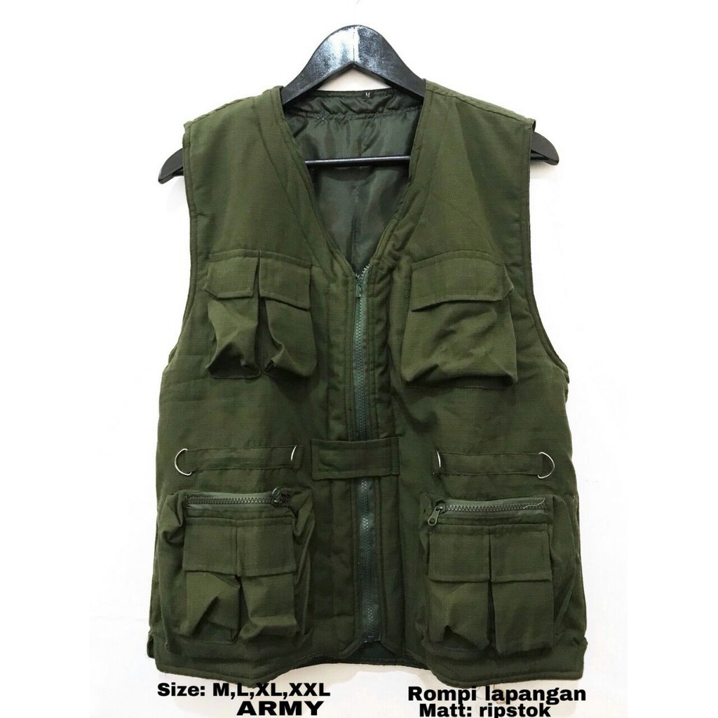 Jual Rompi Lapangan Rompi Tactical Rompi Cargo Rompi Multifungsi Rompi ...