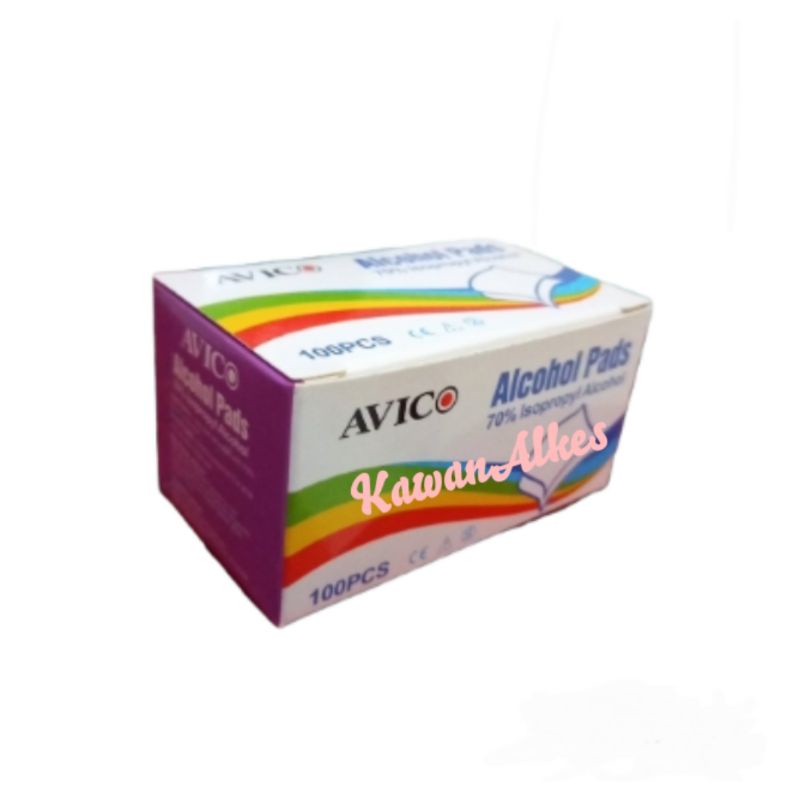 Jual alkohol swab avico / avico alkohol swab / kapas alkohol 100 pcs ...