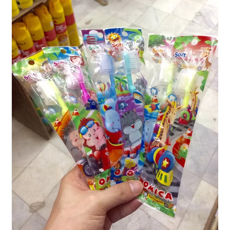Jual Sikat Gigi OMICA Kids Toothbrush SOFT - Helm | Sikat Gigi Anak ...