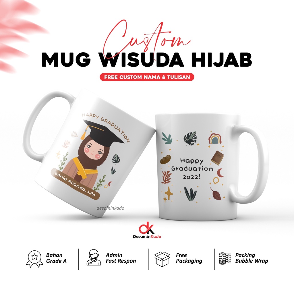Jual Mug Wisuda Custom Nama/ Mug Custom /Mug Wisuda Unik Hadiah Unik ...
