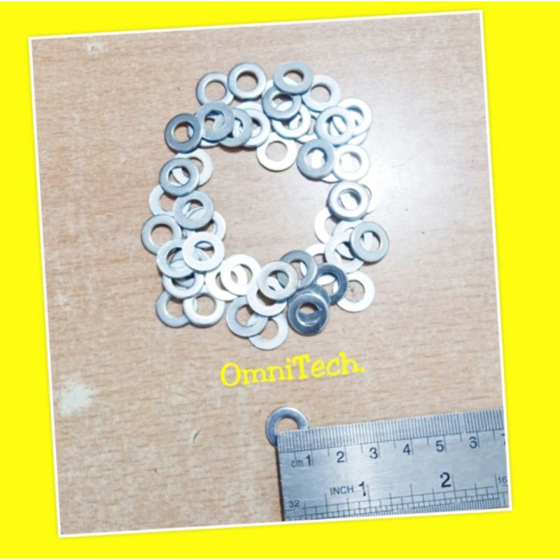 Jual "50 Pcs" Ring Plat Flat Washer M6 M 6 Plate Cincin Putih Galvanis ...