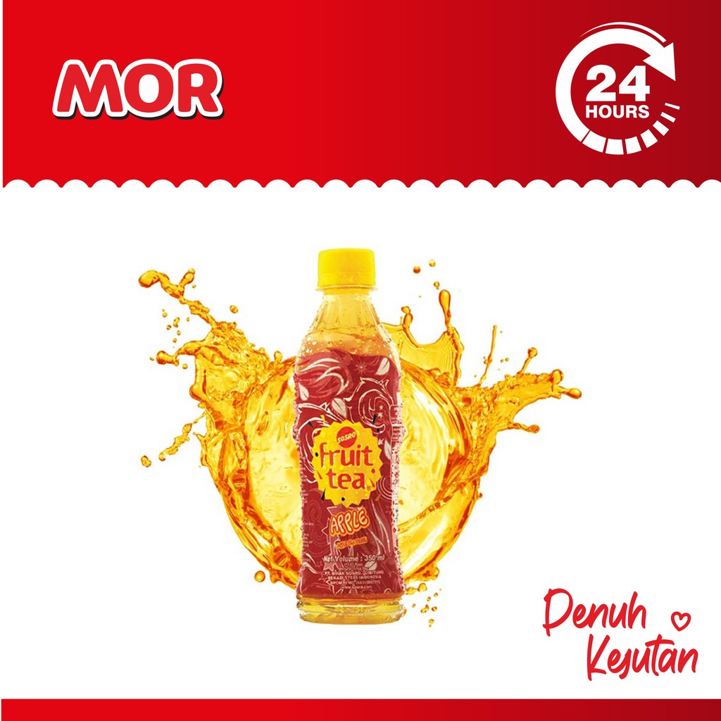 Jual SOSRO FRUIT TEA Apple Teh Rasa Apel Btl 350 ml | Shopee Indonesia