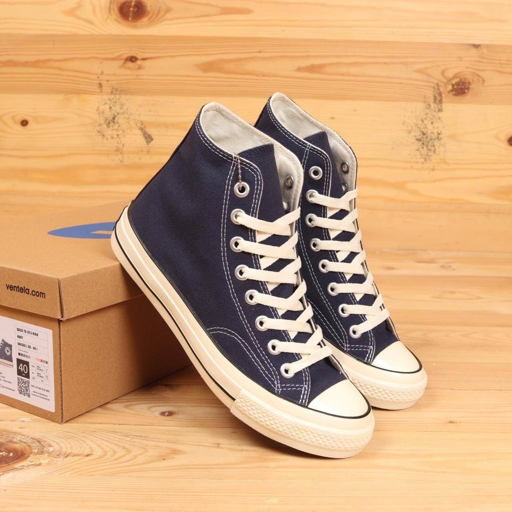 Jual Sepatu Ventela 70s High Cut Navy / Sepatu Sekolah / Sneakers ...
